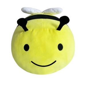 Pineapple Bee Plush Pillow, Giant Stuffed Animal Bee Plushie, Cute Stuffed Bee Plush Toy Birthday Gifts for Girls & Kids (24 inch)