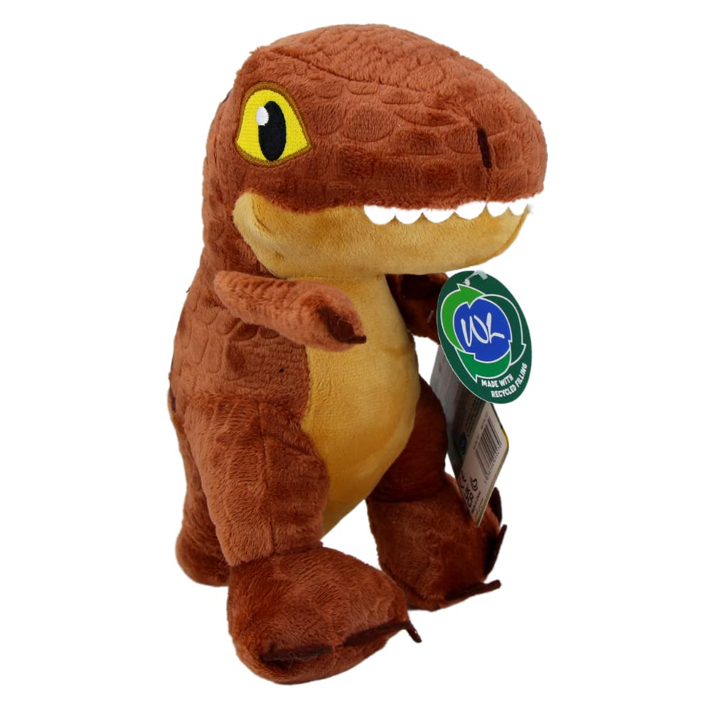 Jurassic World Dominion 20cm 8 Inch Super Soft Gift-Quality Plush - Velociraptor, T-Rex