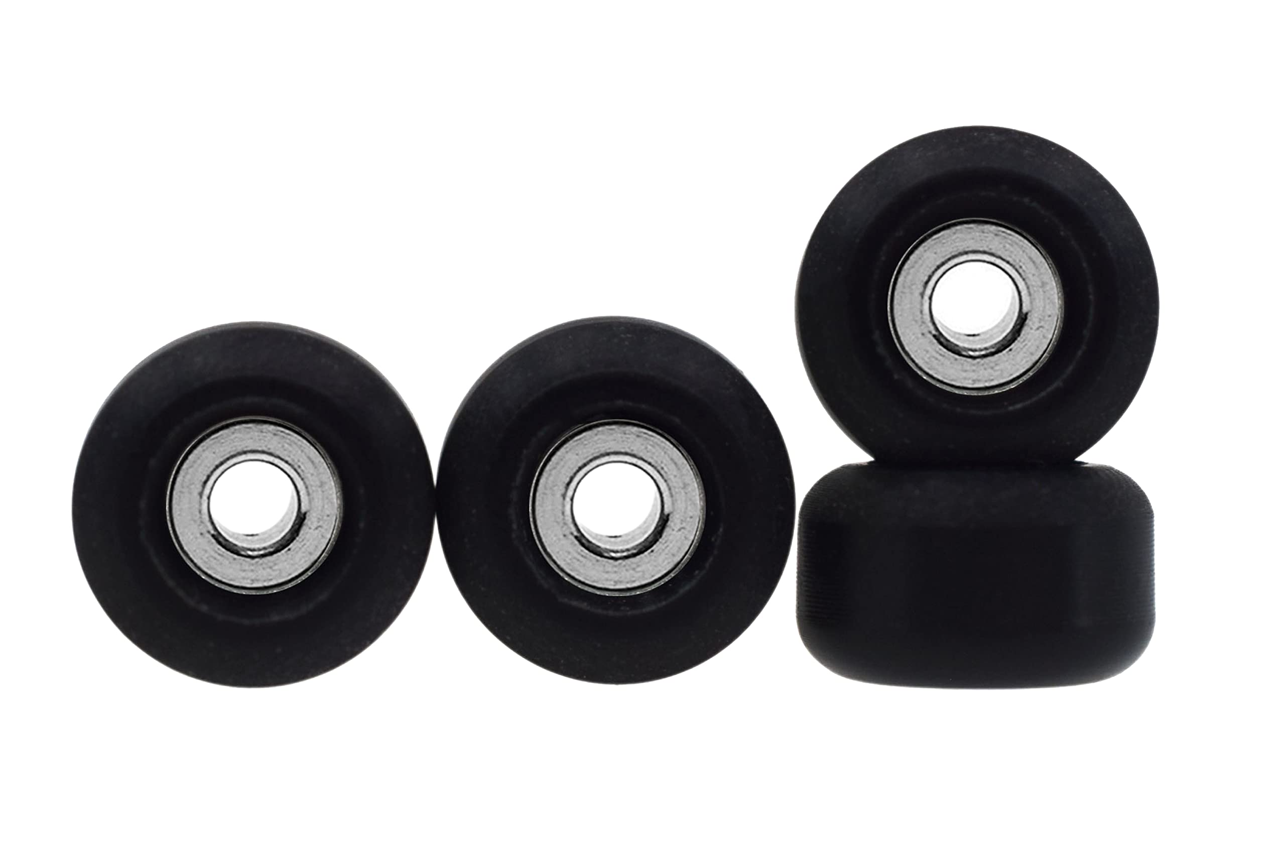 Teak Tuning Eco 85D CNC Poly Fingerboard Wheels - Street Shape, 7.5mm Dia., 5mm Wide - Black Colorway