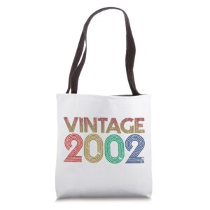 vintage 2002 21 years old for men and women 21st birthday tote bag