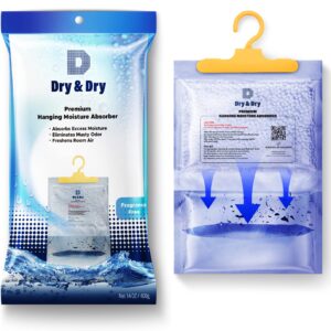 Dry & Dry 5 Packs [Net 7 Oz/Pack] Moisture Absorbers Dehumidifiers for Home Dehumidifier for Basement Dehumidifiers for Bedroom Small Dehumidifiers - Dehumidifiers Moisture Absorbers