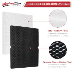 116130 Replacement Filter H Compatible with Winix 5500-2, 1 pack H13 TRUE HEPA and Activated Carbon Filter by APPLIANCEMATES