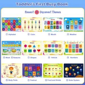 CALSPY Magnetic Busy Book for Kids - Montessori Kindergarten Preschool Learning Activities,23 Pages Autism Sensory Education Toys,Children's Day, Birthday and Airplane Travel Present