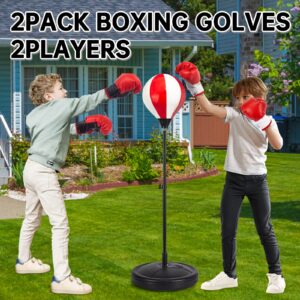 ShyLizard Punching Bag for Kids Included 2 Pack Boxing Gloves, Boxing Toys for Boys, Boxing Bag Sets with Height Adjustable Stand, Gifts for Boys & Girls Age 5,6,7,8,9,10 Years Old