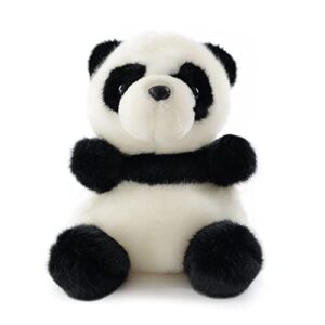 sew butiful 8.6" panda stuffed animals plush, cute plushies for animal themed parties teacher student award, animal toys for baby, boy, girls, great for nursery, room decor, bed (panda)