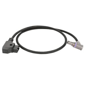 2-pin right-angled to d-tap/p-tap power cable for teradek/smallhd/arri/red/tilta/paralinx/preston/hollywood/switronix/panasonic cable made with super soft wire17.3 inches