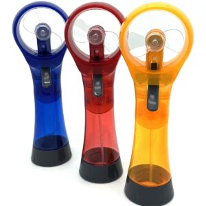 CEBUY Handheld Water Misting Fan, Mist Spray Fans for Outside Portable, 3 Pack (Dark Blue/Red/Yellow)