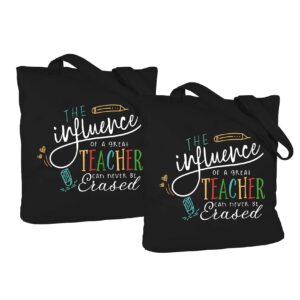 elegantpark teacher appreciation gifts in bulk teacher gifts for women graduation valentines day thanksgiving christmas gifts for teacher bag with interior pocket black canvas 2 pcs