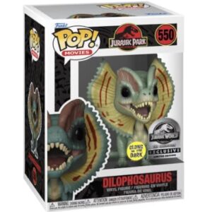 Funko Pop! Movies Jurassic Park Dilophosaurus GITD Jurassic World Exhibition Exclusive Figure #550