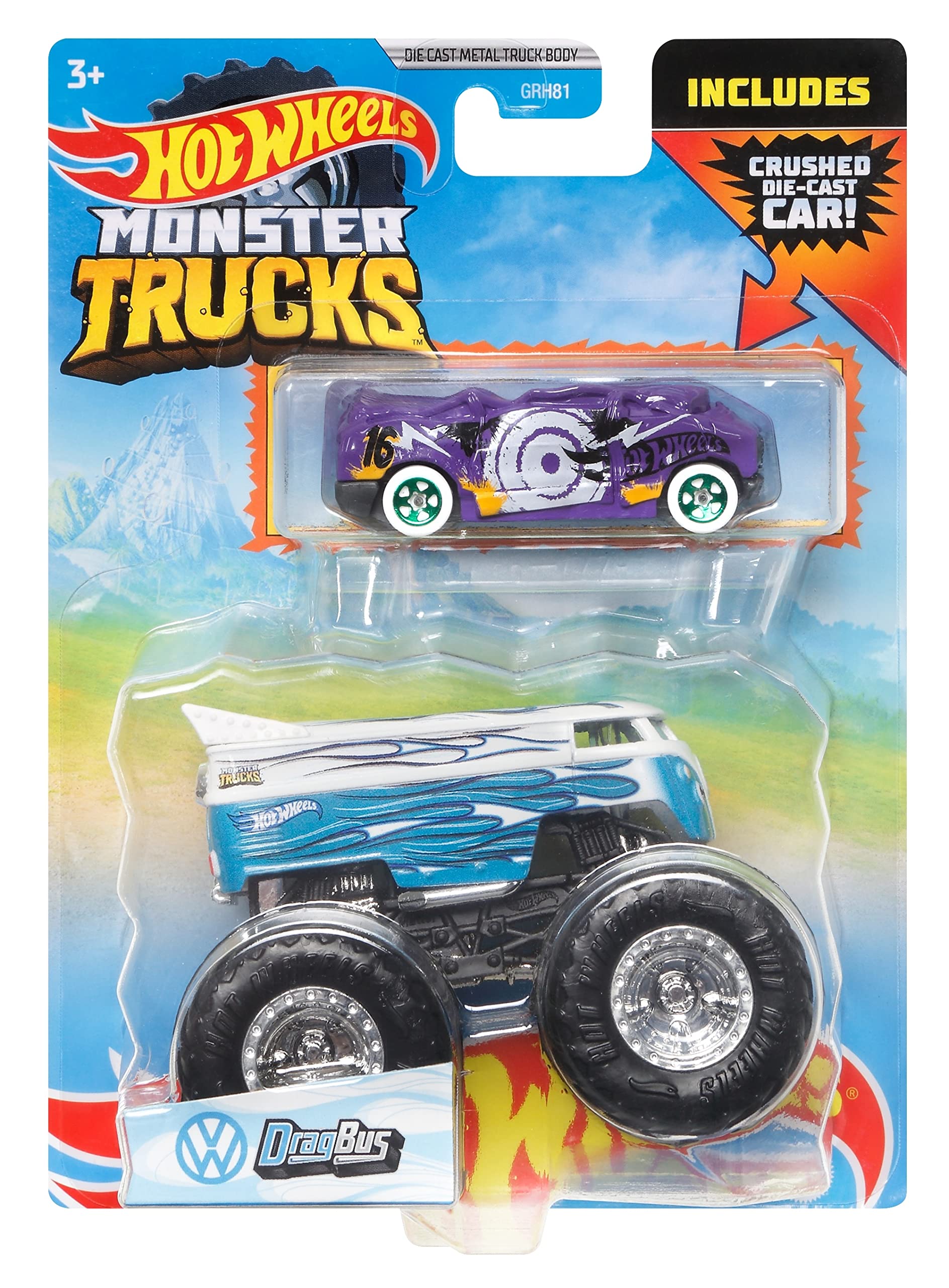 Hot Wheels Monster Truck Dragbus Includes car