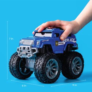 Madzee Monster Truck Toy for Kids - Toy Monster Truck for Boys and Girls - Flashing Light and Realistic Sounds for All Ages - Perfect Toddler Gift Birthday Party, Christmas