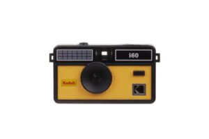 kodak i60 reusable 35mm film camera - retro style, focus free, built in flash, press and pop-up flash (yellow)