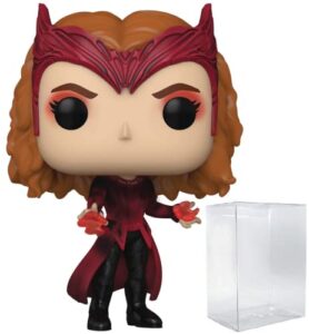 pop marvel: doctor strange multiverse of madness - scarlet witch funko vinyl figure (bundled with compatible box protector case), multicolor, 3.75 inches