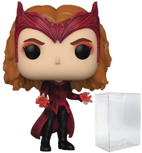 POP Marvel: Doctor Strange Multiverse of Madness - Scarlet Witch Funko Vinyl Figure (Bundled with Compatible Box Protector Case), Multicolor, 3.75 inches