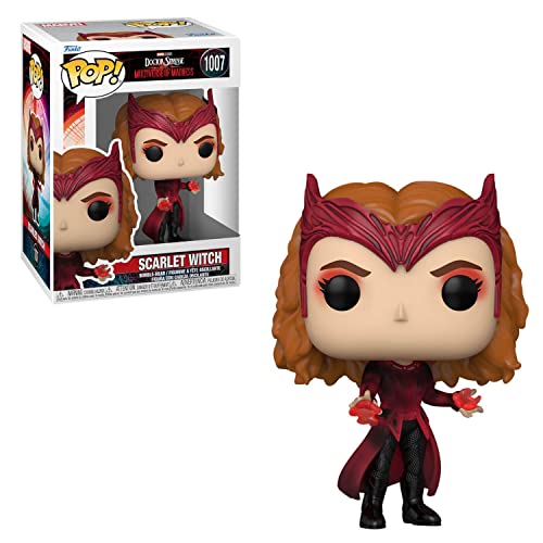 POP Marvel: Doctor Strange Multiverse of Madness - Scarlet Witch Funko Vinyl Figure (Bundled with Compatible Box Protector Case), Multicolor, 3.75 inches