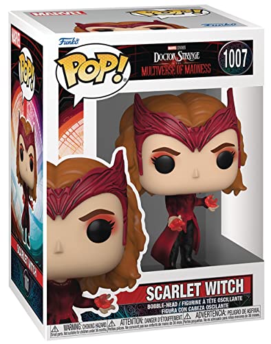 POP Marvel: Doctor Strange Multiverse of Madness - Scarlet Witch Funko Vinyl Figure (Bundled with Compatible Box Protector Case), Multicolor, 3.75 inches