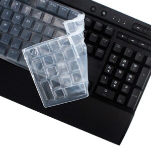 Keyboard Skin Compatible with Corsair K60 RGB Pro/Corsair K60 RGB Pro SE/Corsair K60 RGB Pro Low Profile Mechanical Gaming Keyboard, Corsair Wired K60 RGB Pro Mechanical Gaming Keyboard (Clear)