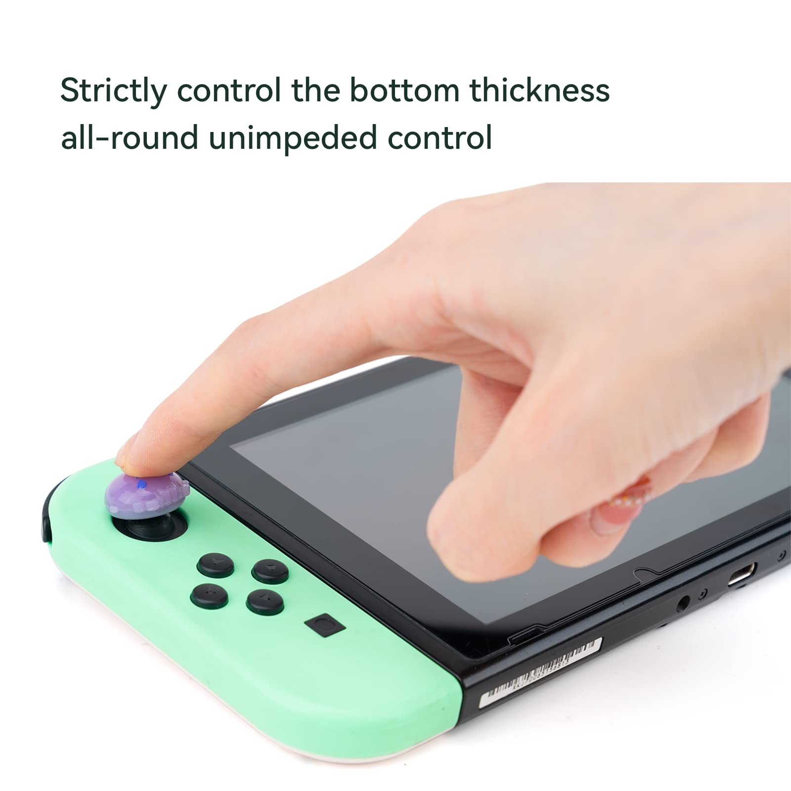 GeekShare Halloween Cute Luminous Silicone Joycon Thumb Grip Caps, Joystick Cover Compatible with Nintendo Switch/OLED/Switch Lite, 4PCS