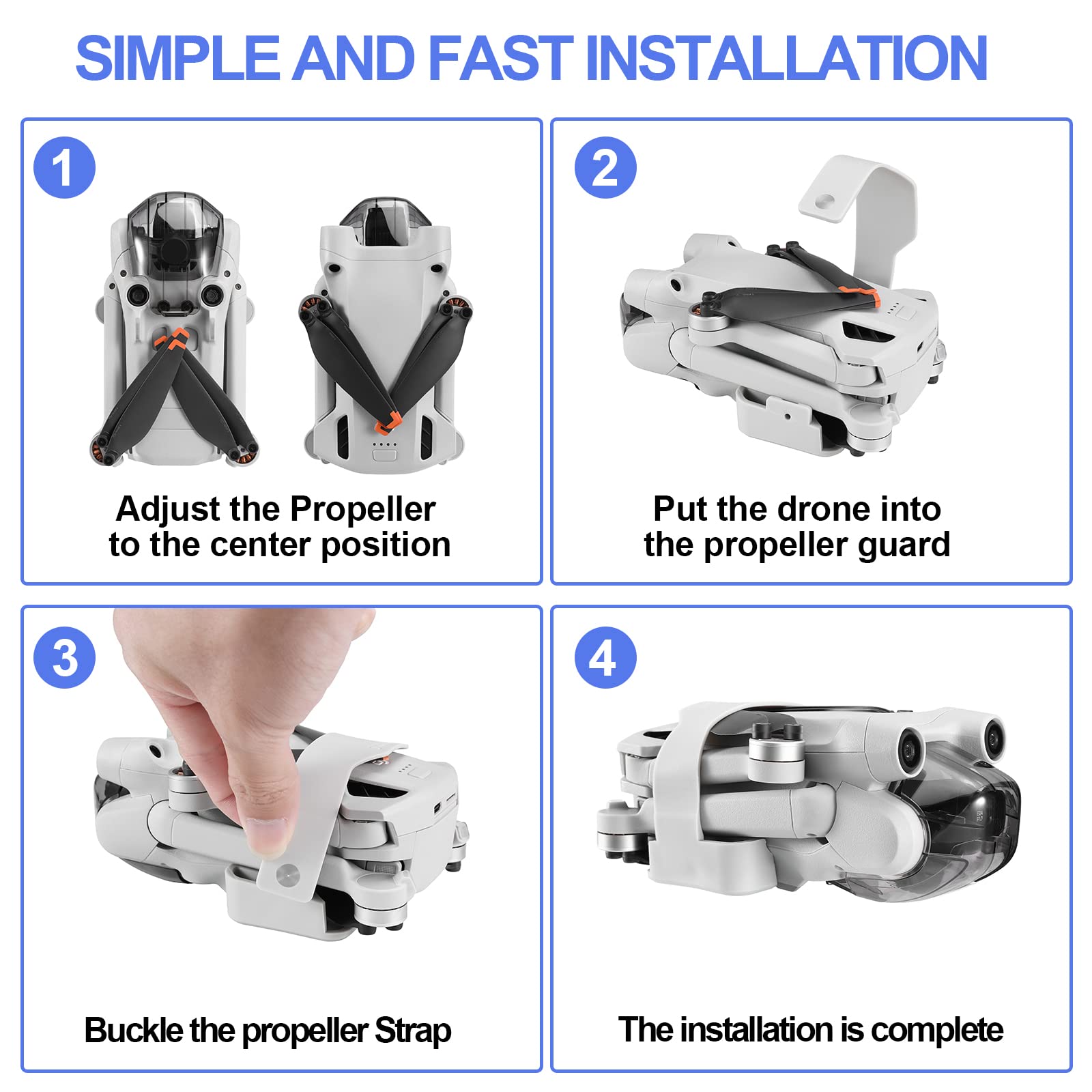 Skyreat Mini 3 / Mini 3 Pro RC Propeller Holder,Propellers Guard Strap Protector Stabilizer and Propellers Fixator for DJI Mini 3 / Mini 3 Pro RC Drone Accessories (Upgrade)