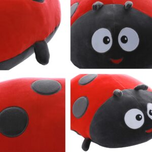 Cute 15.7 Inch Ladybug Stuffed Animals,Ladybird Plush Toys Pillow Anime Lady Beetle Plushie Hugging Pillow Ladybug Doll Gift for Kids and Lovers in Birthday, Christmas, Valentine's Day...