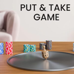 NABUTON Put & Take Ante-Up Gambling Game of Chance, Gambling Spinner Top Dice Game