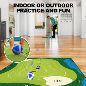 TOY Life Chipping Golf Practice Mats Golf Game Training Mat Indoor Outdoor Games for Adults Family Kids Outdoor Play Equipment Stick Chip Golf Set Backyard Game(Patented)