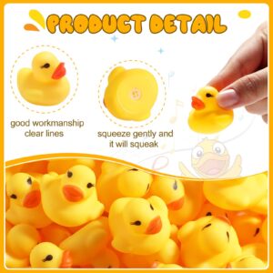 300 Pcs Rubber Ducks Bath Toy, Float Squeak Mini Yellow Ducks, Tiny Baby Shower Rubber Ducks, Preschool Bathtub Toy Pool Toy for Party Supplies Shower Birthday, Yellow (1.57 x 1.57 x 1.18 Inch)