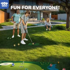 TOY Life Chipping Golf Practice Mats Golf Game Training Mat Indoor Outdoor Games for Adults Family Kids Outdoor Play Equipment Stick Chip Golf Set Backyard Game(Patented)