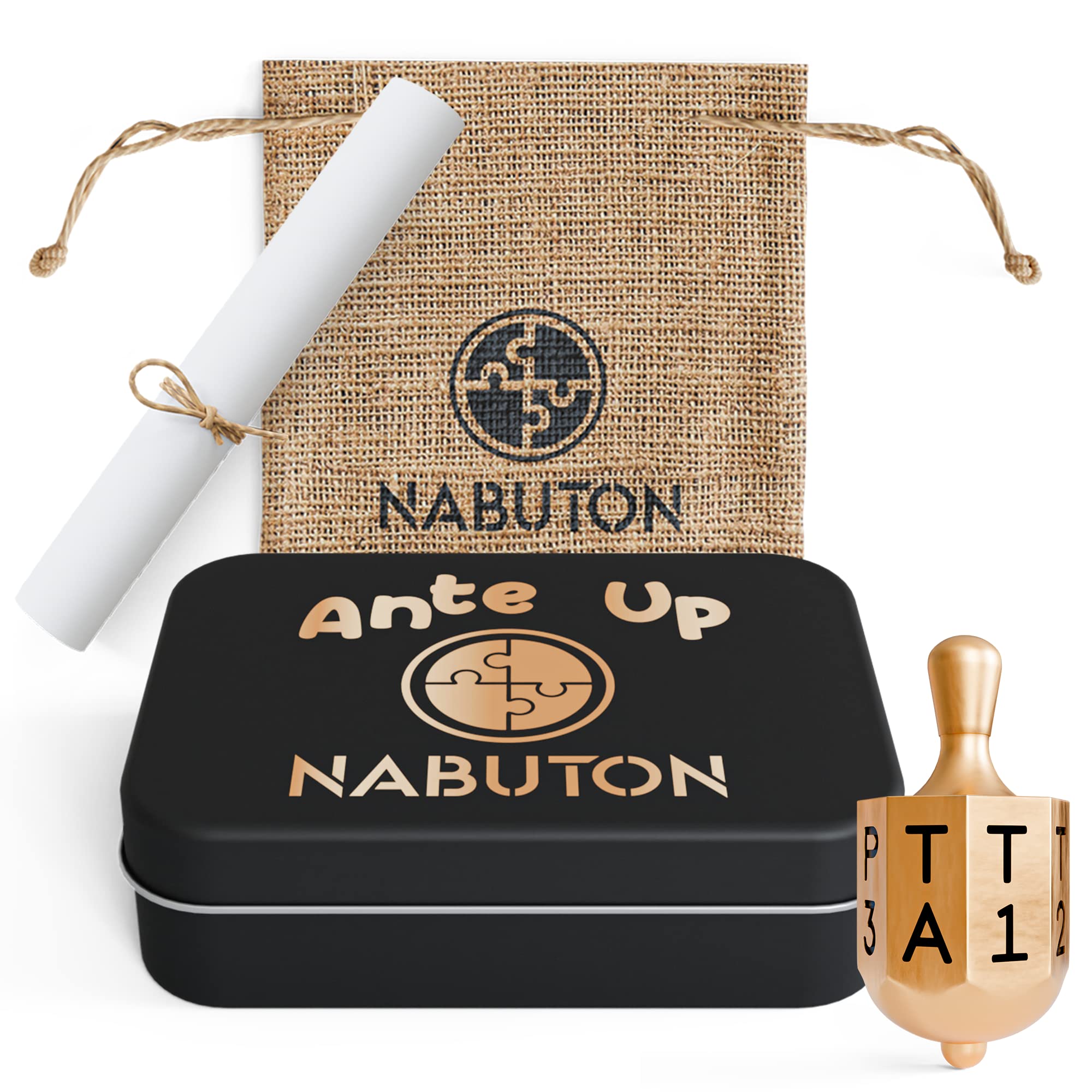 NABUTON Put & Take Ante-Up Gambling Game of Chance, Gambling Spinner Top Dice Game