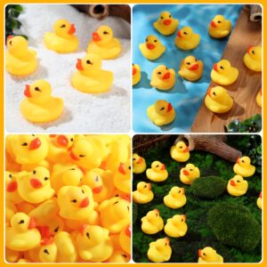 300 Pcs Rubber Ducks Bath Toy, Float Squeak Mini Yellow Ducks, Tiny Baby Shower Rubber Ducks, Preschool Bathtub Toy Pool Toy for Party Supplies Shower Birthday, Yellow (1.57 x 1.57 x 1.18 Inch)