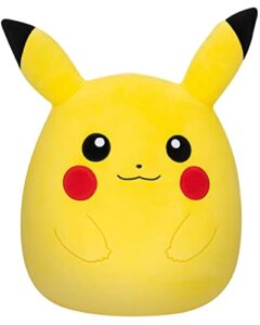 squishmallows pokemon 14-inch pikachu plush - add pikachu to your squad, ultrasoft stuffed animal large plush, official kelly toy plush