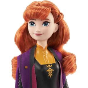 Mattel Disney Frozen Toys, Anna Fashion Doll & Accessory with Signature Look, Inspired by the Frozen 2 Movie