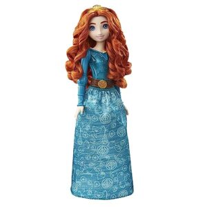 mattel disney princess toys, merida fashion doll, sparkling look with red hair, blue eyes & hair accessory, inspired by the movie brave