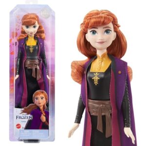 Mattel Disney Frozen Toys, Anna Fashion Doll & Accessory with Signature Look, Inspired by the Frozen 2 Movie