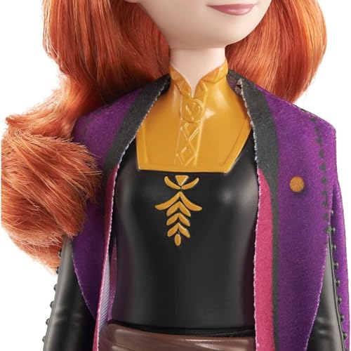 Mattel Disney Frozen Toys, Anna Fashion Doll & Accessory with Signature Look, Inspired by the Frozen 2 Movie