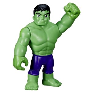 spidey and his amazing friends marvel supersized hulk 9-inch action figure,preschool super hero toy,kids ages 3 and up,avengers action figures