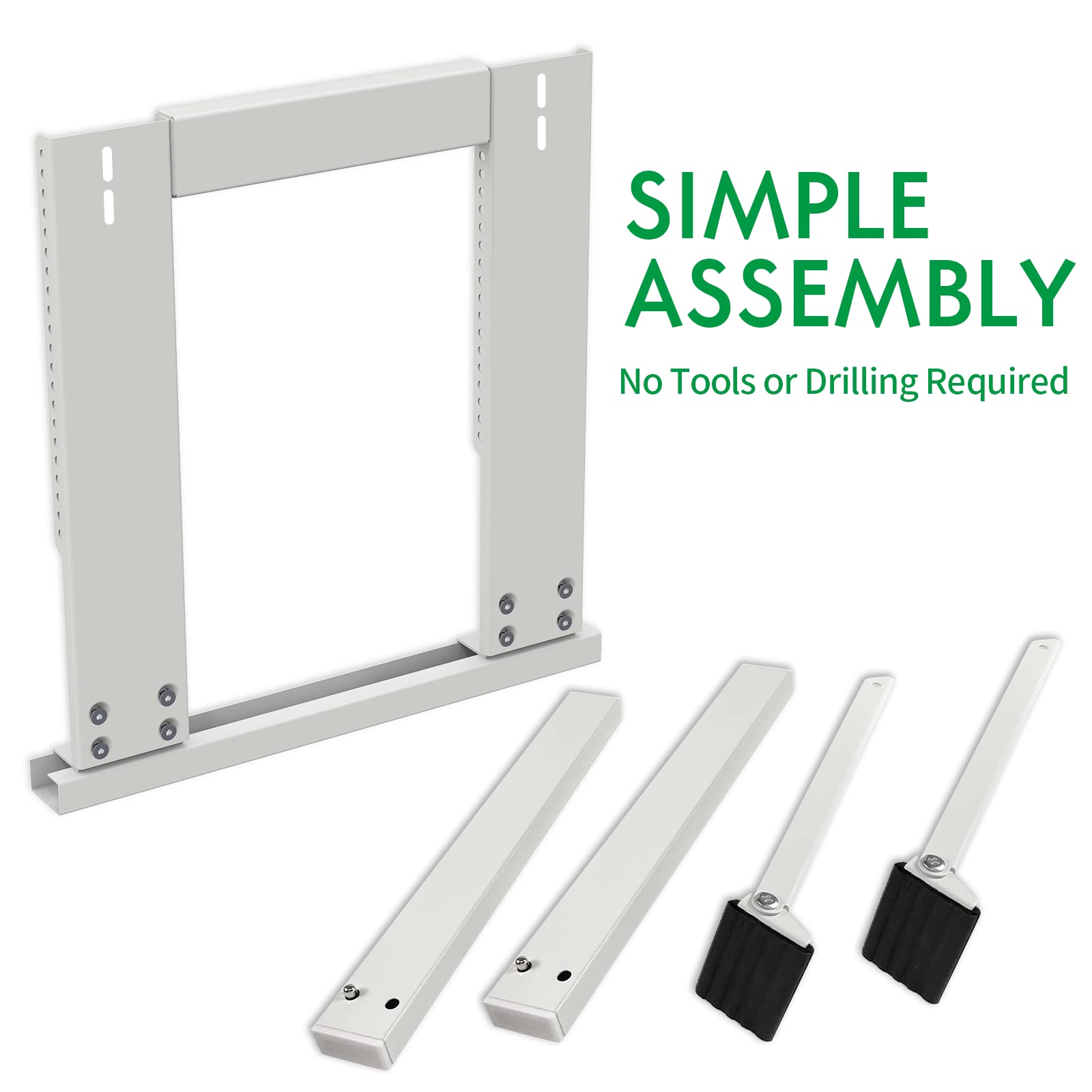 Window Air Conditioner Support Bracket, Window AC Support Bracket No Drilling Required – Easy to Install Universal Window AC Mount,(up to 200 lbs)