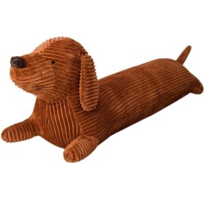 ponjauk 43“ dachshund plush long pillow brown dog body pillow animal doll cartoon body sleeping hugging long pillows stuffed toy home sofa cushion decor 43 inch (dachshund)