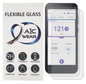 a1c wear - 9h flexible glass screen protector for omnipod 5 receiver pdm - won't crack or chip - anti-scratch anti-fingerprint - 2 pack