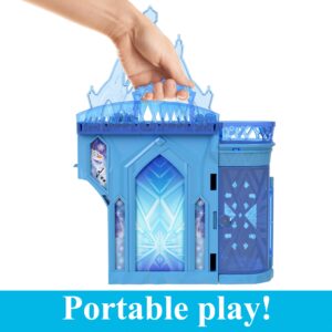 Mattel Disney Frozen Toys, Elsa Ice Palace Storytime Stackers, Castle Doll House Playset with Small Doll & 8 Accessories