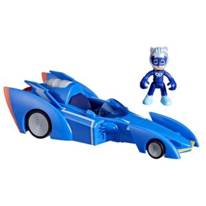 pj masks power heroes cat racer, pj masks toy car with lights and sounds, preschool toys for boys and girls 3 years and up