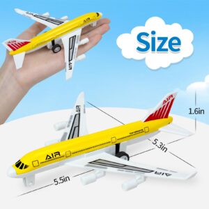 Tcvents Airplane Toys, Metal Plane Pull Back Airplane Toys for 3 4 5 6 Years Old Boys Girls, Die Cast Aircraft Plane Models, Kids' Play Vehicles Aeroplane Airplanes for Kids Birthday Gifts