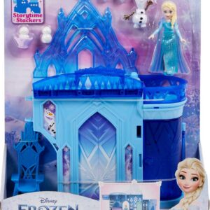 Mattel Disney Frozen Toys, Elsa Ice Palace Storytime Stackers, Castle Doll House Playset with Small Doll & 8 Accessories