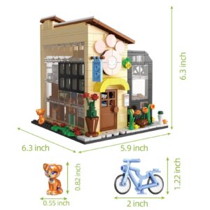 SUNHABI Girls Building Toy Friends Sets for Girls City Book Cafe with Cat Pets House Building Toy Compatible with Lego Sets for Girls 6-12 8-12 for Girls Boys 6-12, 640PCS