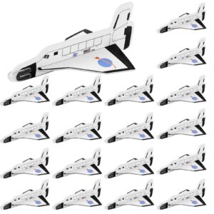 lewtemi set of 36 space shuttle gliders, space shuttle toys plane flying toys for boys and girls foam airplane glider for outer space party favors birthday party indoor and outdoor