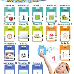 510 Sight Words Talking Flash Cards for Toddlers 2-4 Years, Pocket Speech for 2 Year Olds, Kids English Learning Flashcards Educational Toys, Speech Therapy Toys for Toddlers 1-3