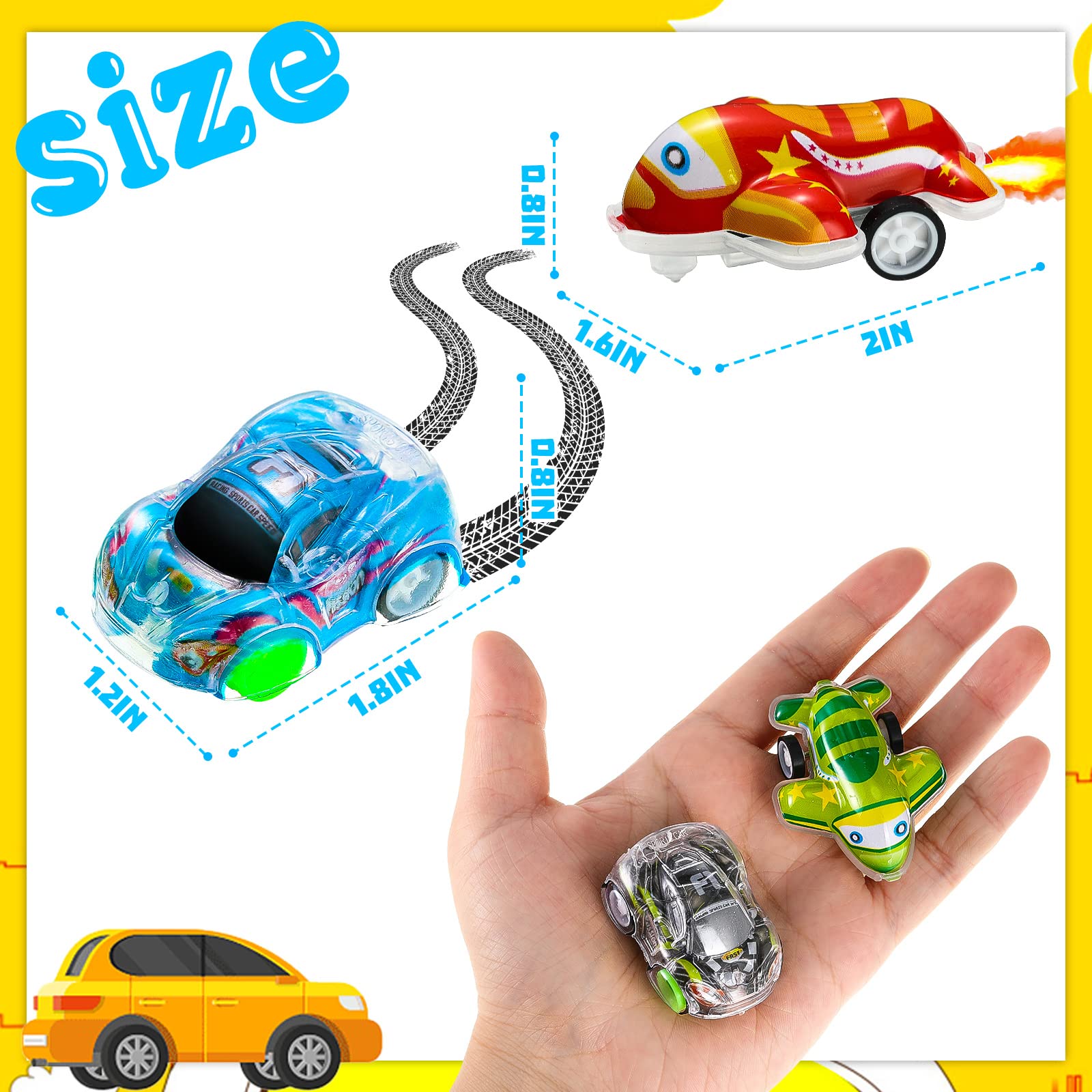 100 Pcs Pull Back Vehicles Bulk, Pull Back City Cars 50 Pcs Pull Back Tiny Cars 50 Pcs Pull Back Plane Toys for Car Party Favors Classroom Prizes Goodie Bags Fillers