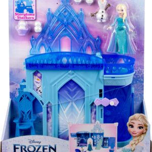 Mattel Disney Frozen Toys, Elsa Ice Palace Storytime Stackers, Castle Doll House Playset with Small Doll & 8 Accessories