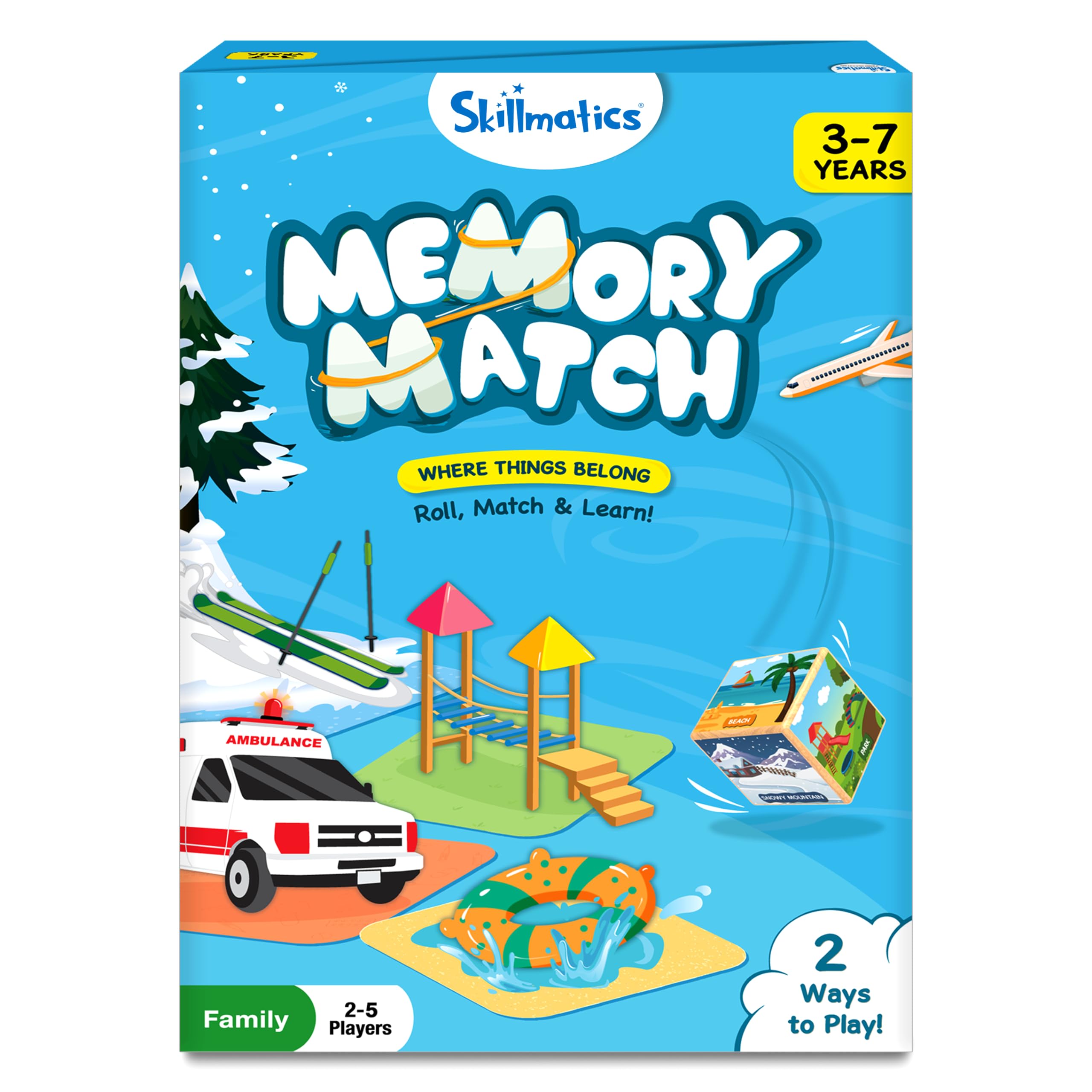 Skillmatics Board Game - Memory Match Where Things Belong, Fun & Fast Memory Game for Kids, Preschoolers, Toddlers, Gifts for Boys & Girls Ages 3, 4, 5, 6, 7