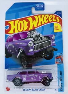 hot wheels 2022 - '55 chevy bel air gasser - purple - 2/5 - 43/250